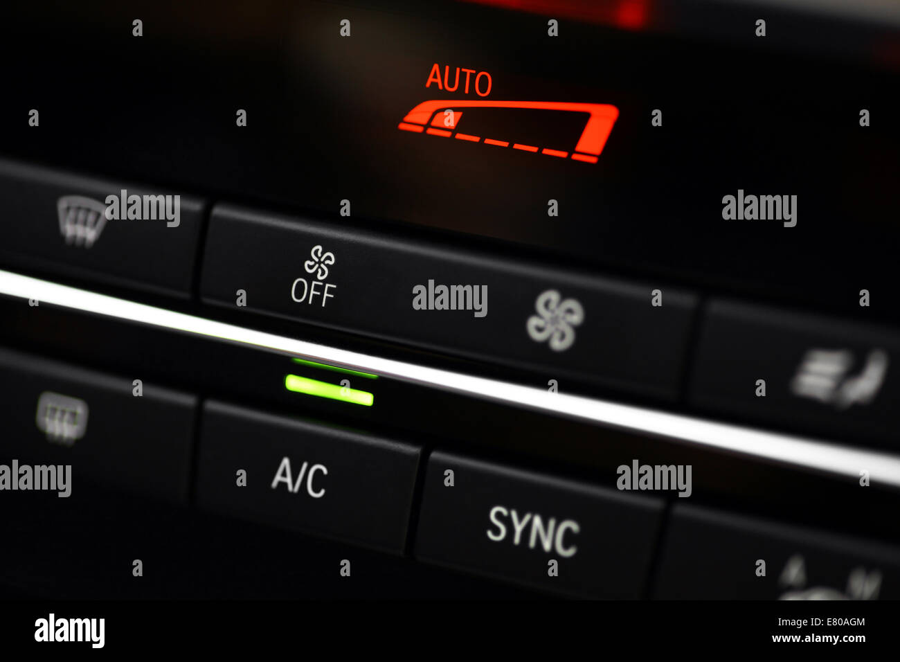 Color detail with the air conditioning button inside a car Stock Photo ...
