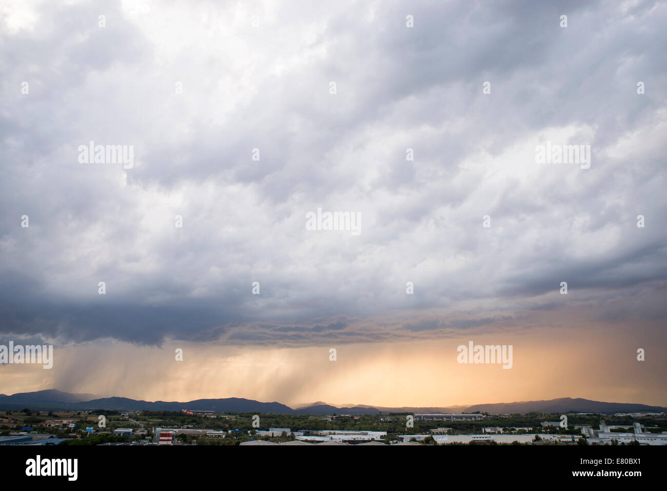 storm with heavy showers chaotic sky Stock Photo - Alamy