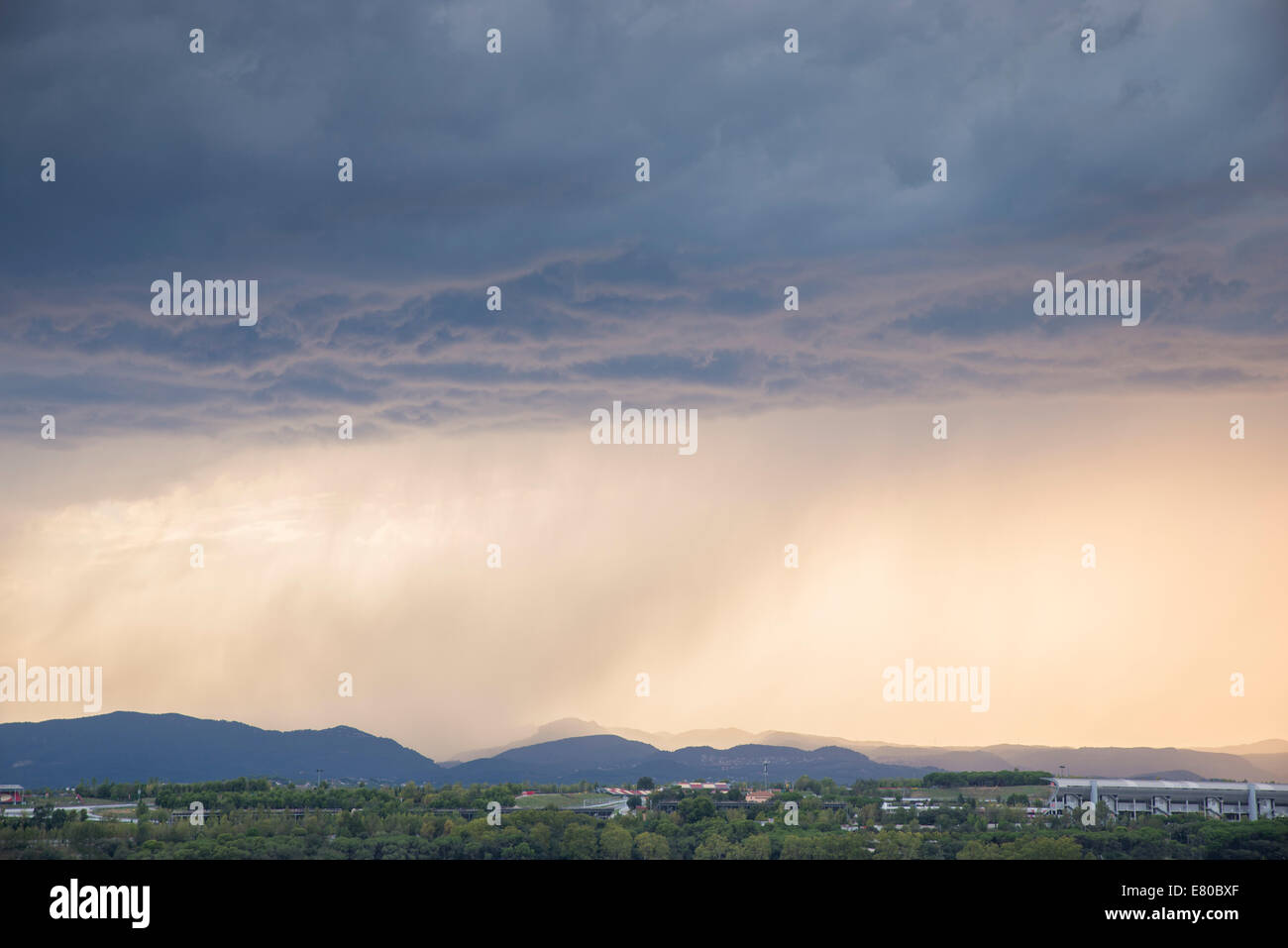 storm with heavy showers chaotic sky Stock Photo - Alamy