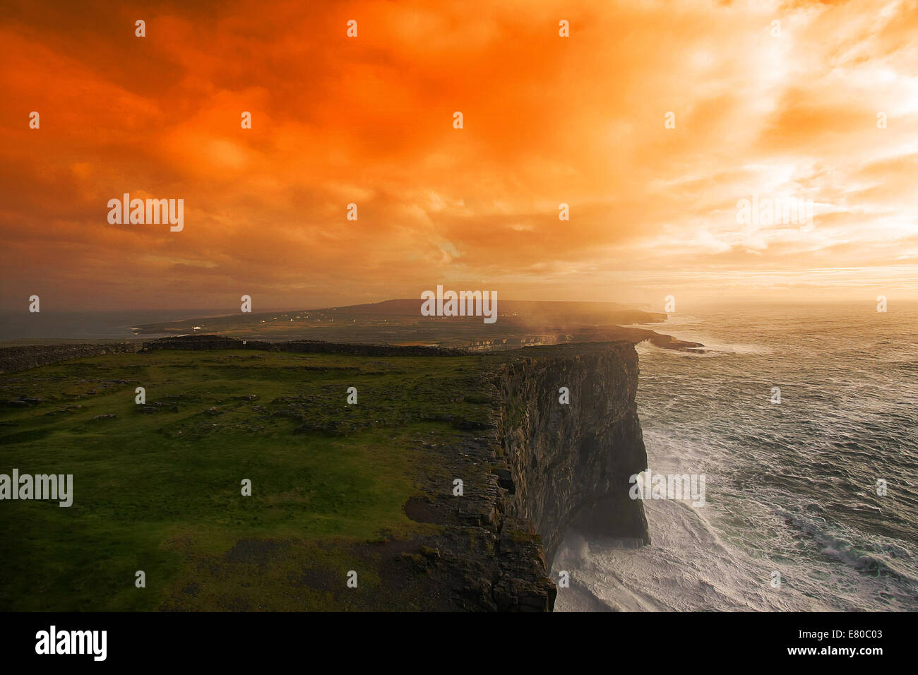 Cliffs on the island of Inishmore,Aran Islands,Ireland Stock Photo - Alamy