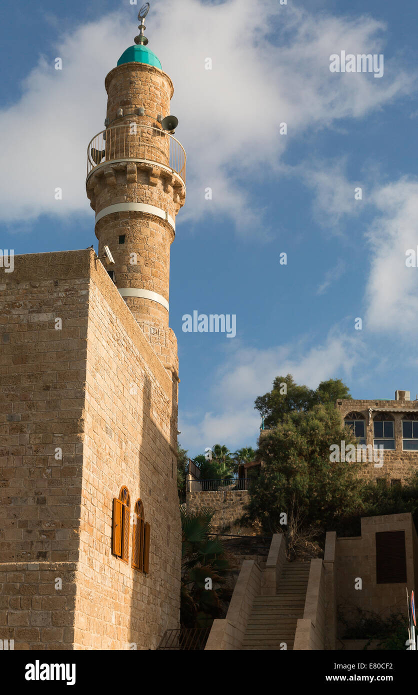 tower of the mosque in the old Tel Aviv Stock Photo - Alamy