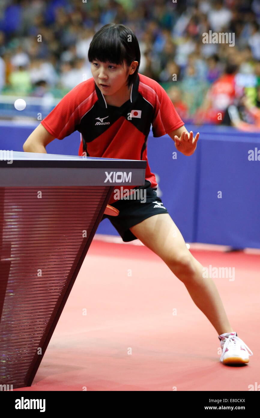 Incheon South Korea 27th Sep 2014 Miu Hirano Jpn Table Tennis