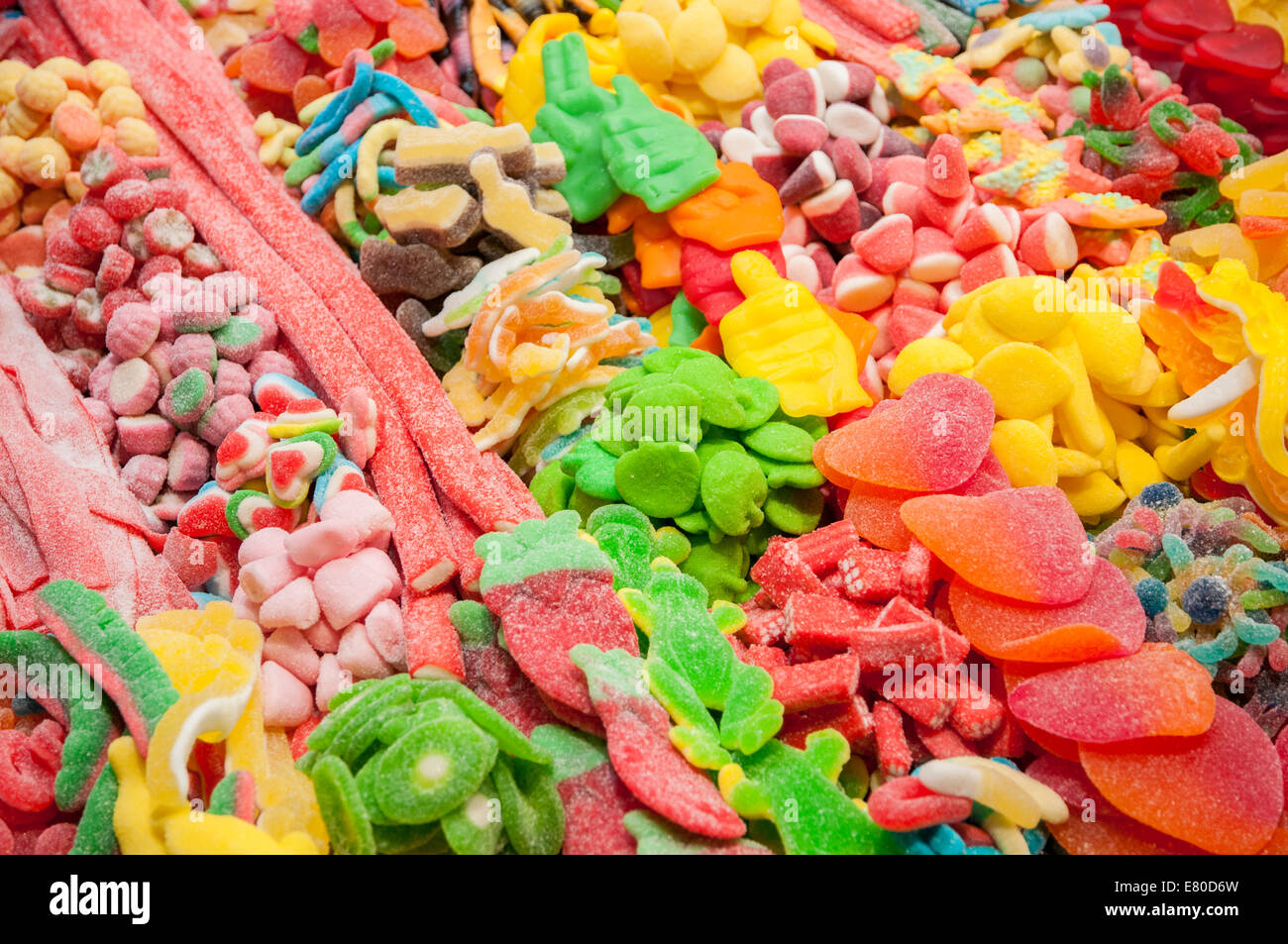candies in different flavors and colors Stock Photo - Alamy