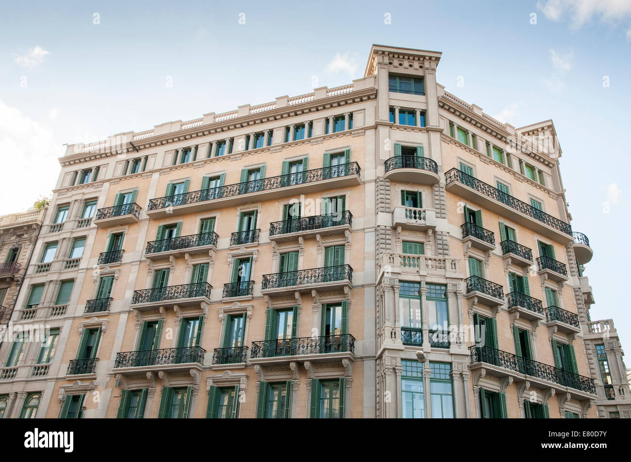 Old buildings in Barcelona, Spain Stock Photo - Alamy