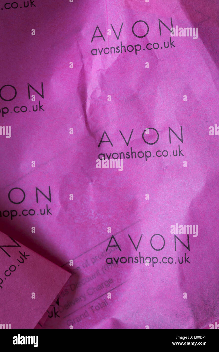 Avon avonshop tissue paper Stock Photo - Alamy