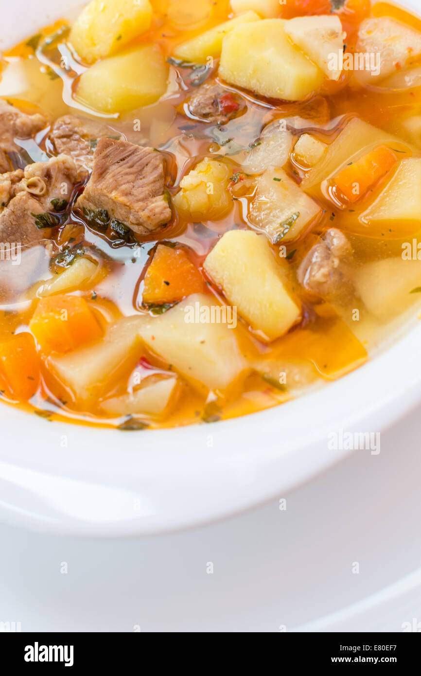 Hungarian goulash (gulyas) soup Stock Photo - Alamy