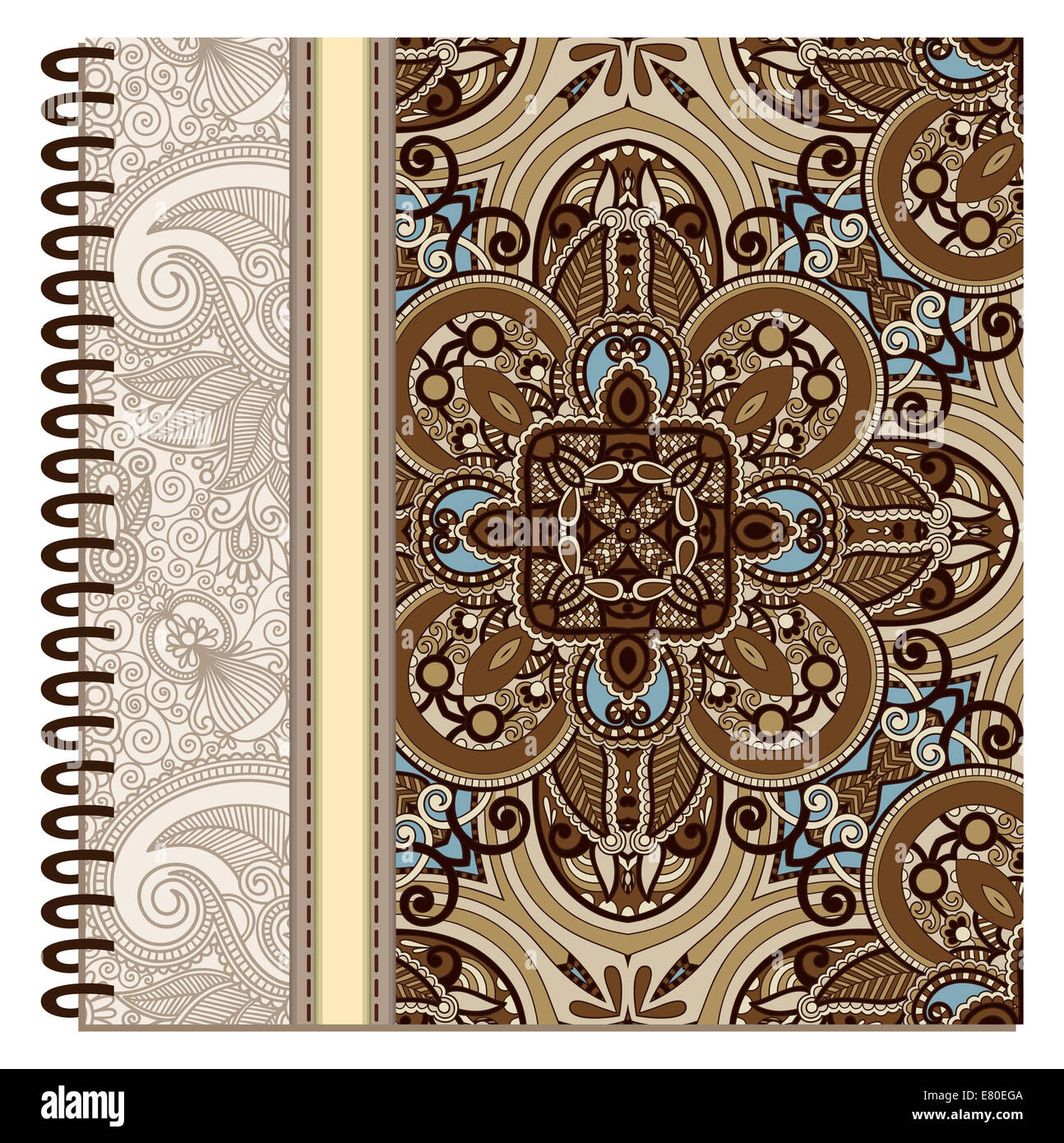 design of spiral ornamental notebook cover Stock Photo - Alamy