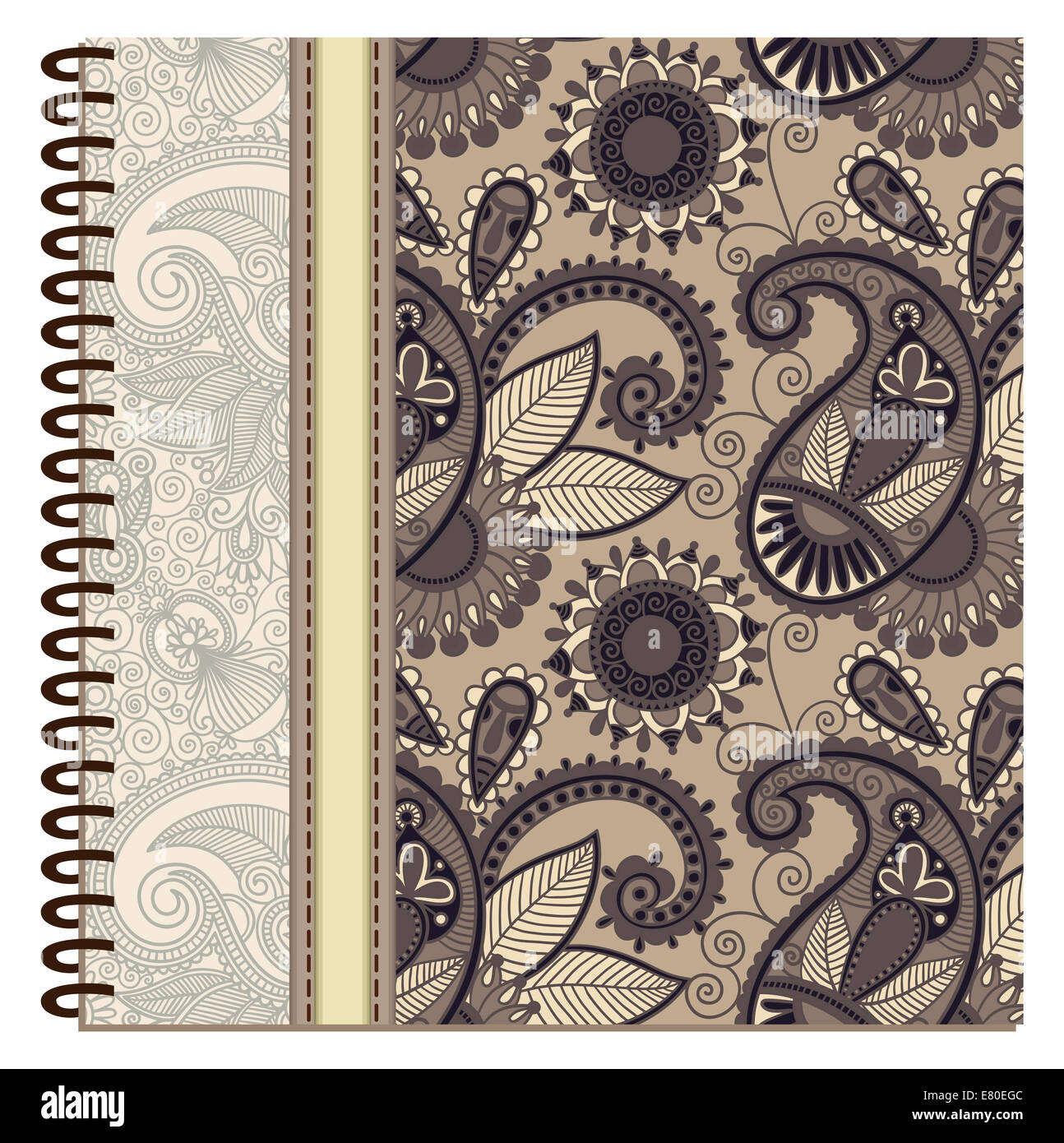 design of spiral ornamental notebook cover Stock Photo - Alamy