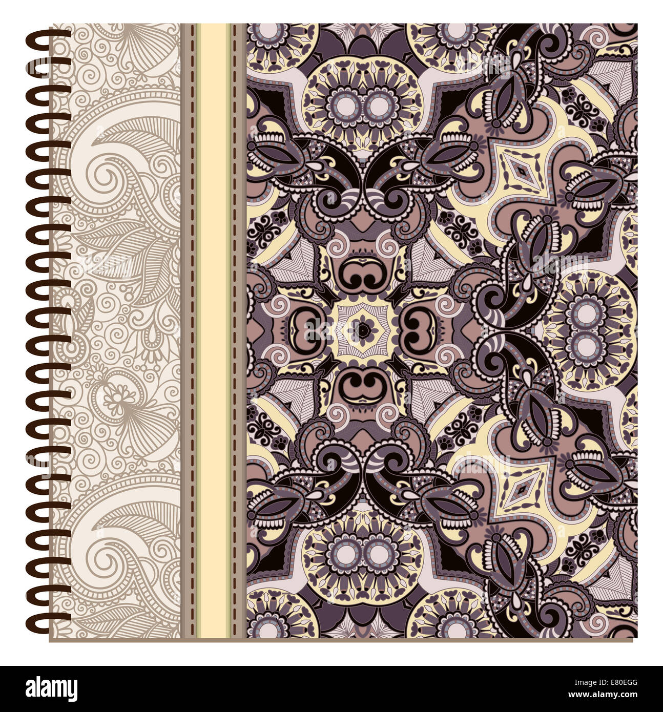 design of spiral ornamental notebook cover Stock Photo - Alamy