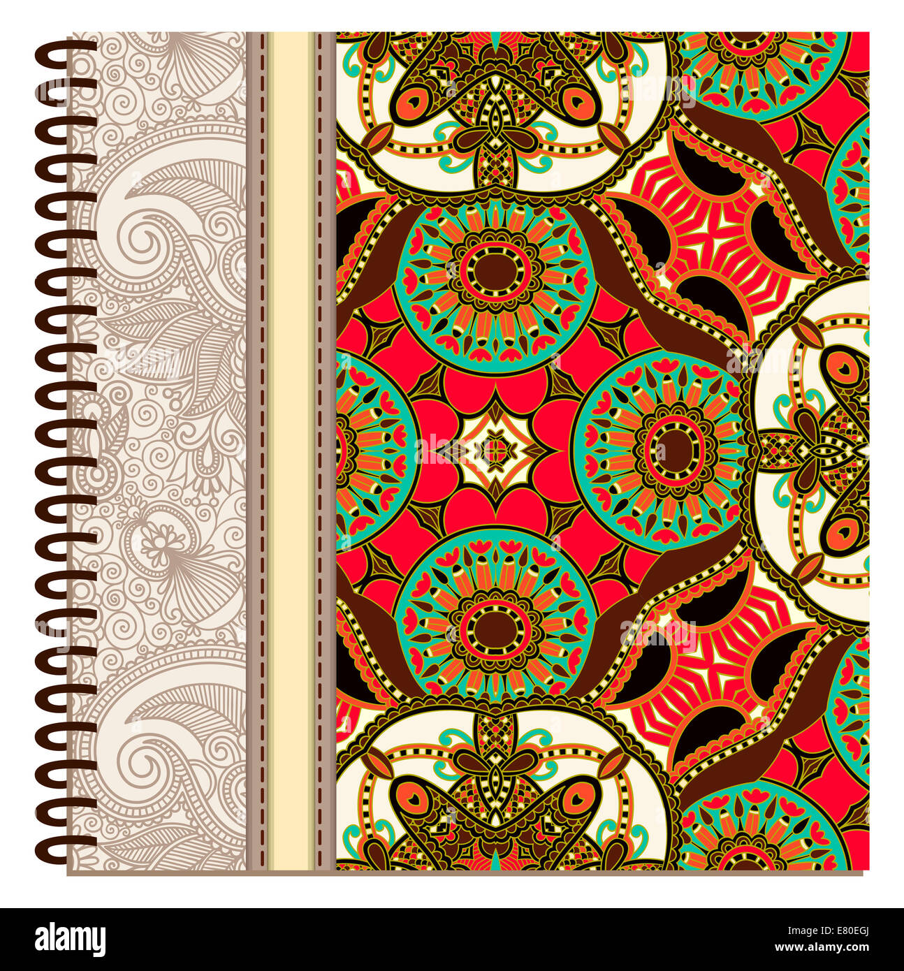 design of spiral ornamental notebook cover Stock Photo - Alamy