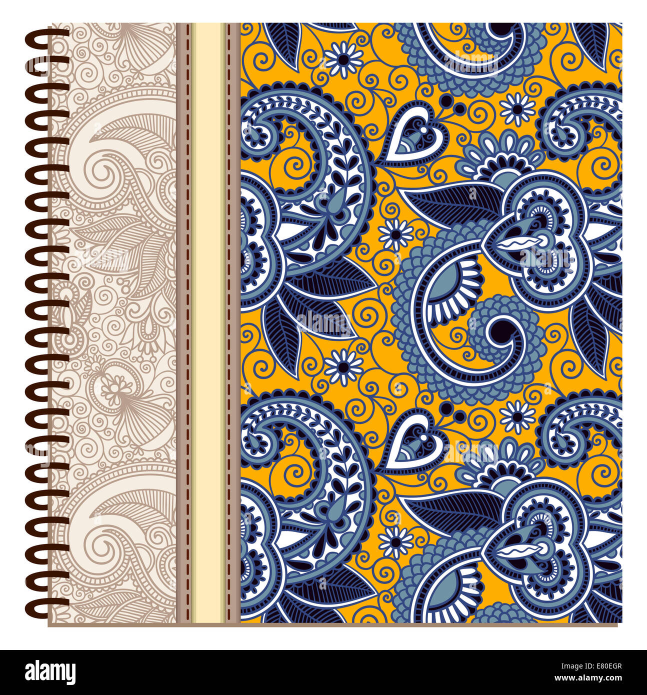 design of spiral ornamental notebook cover Stock Photo - Alamy