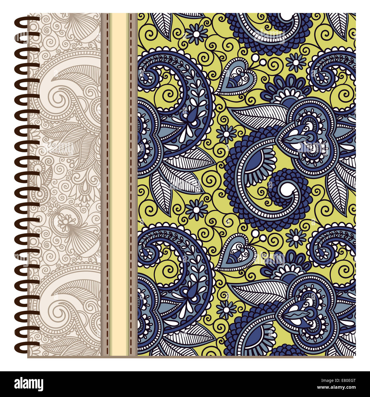 design of spiral ornamental notebook cover Stock Photo - Alamy
