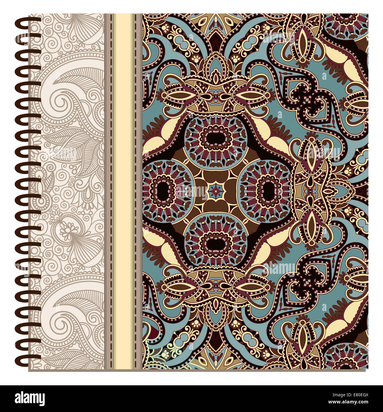 design of spiral ornamental notebook cover Stock Photo - Alamy