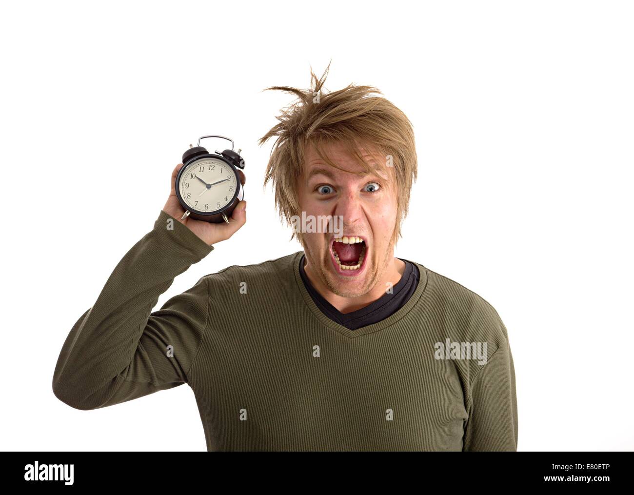 Gesture alarm clock hi-res stock photography and images - Alamy