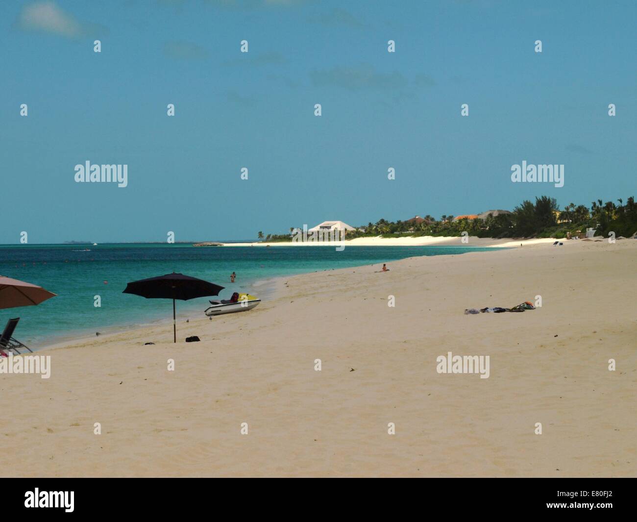 Sunlit luxury home on a beach in the Bahamas Stock Photo - Alamy