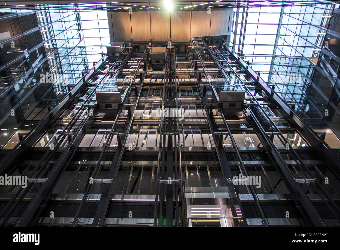 Elevators of the newly built 10 Brock Street in the Regent's Place ...