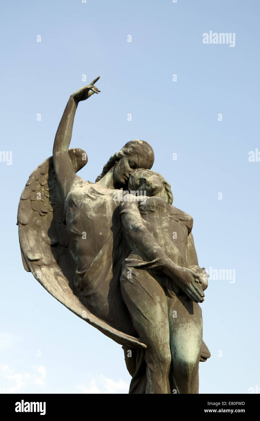 The angel takes the soul to heaven Stock Photo - Alamy