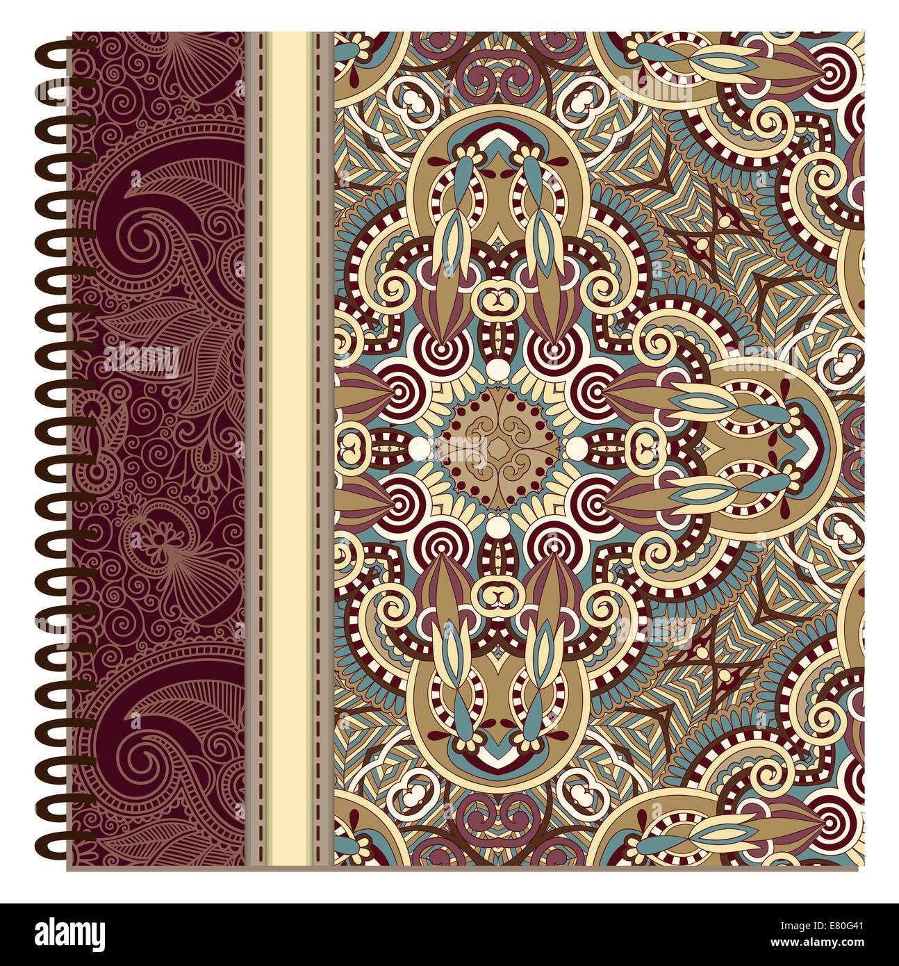 design of spiral ornamental notebook cover Stock Photo - Alamy
