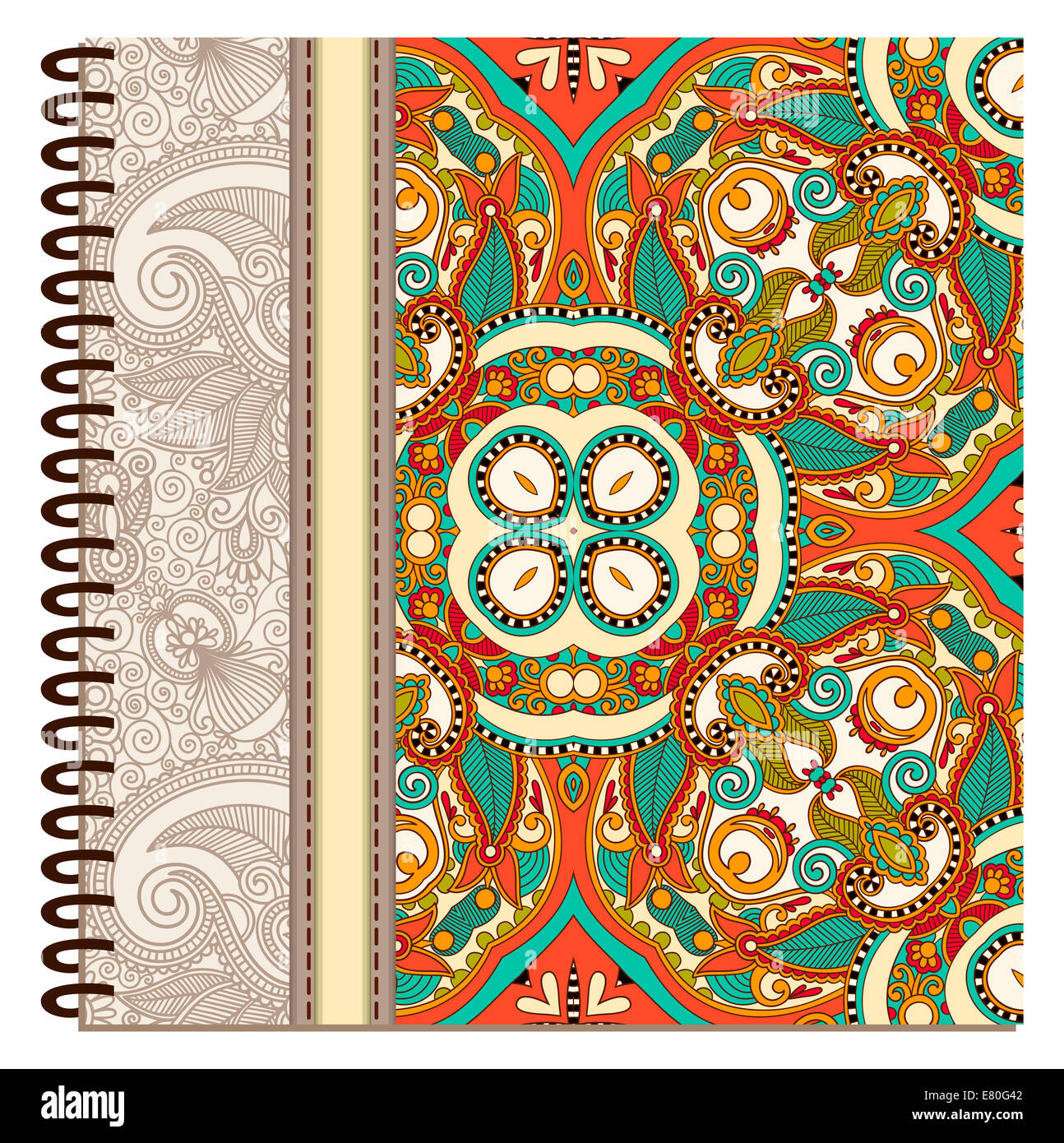 design of spiral ornamental notebook cover Stock Photo - Alamy