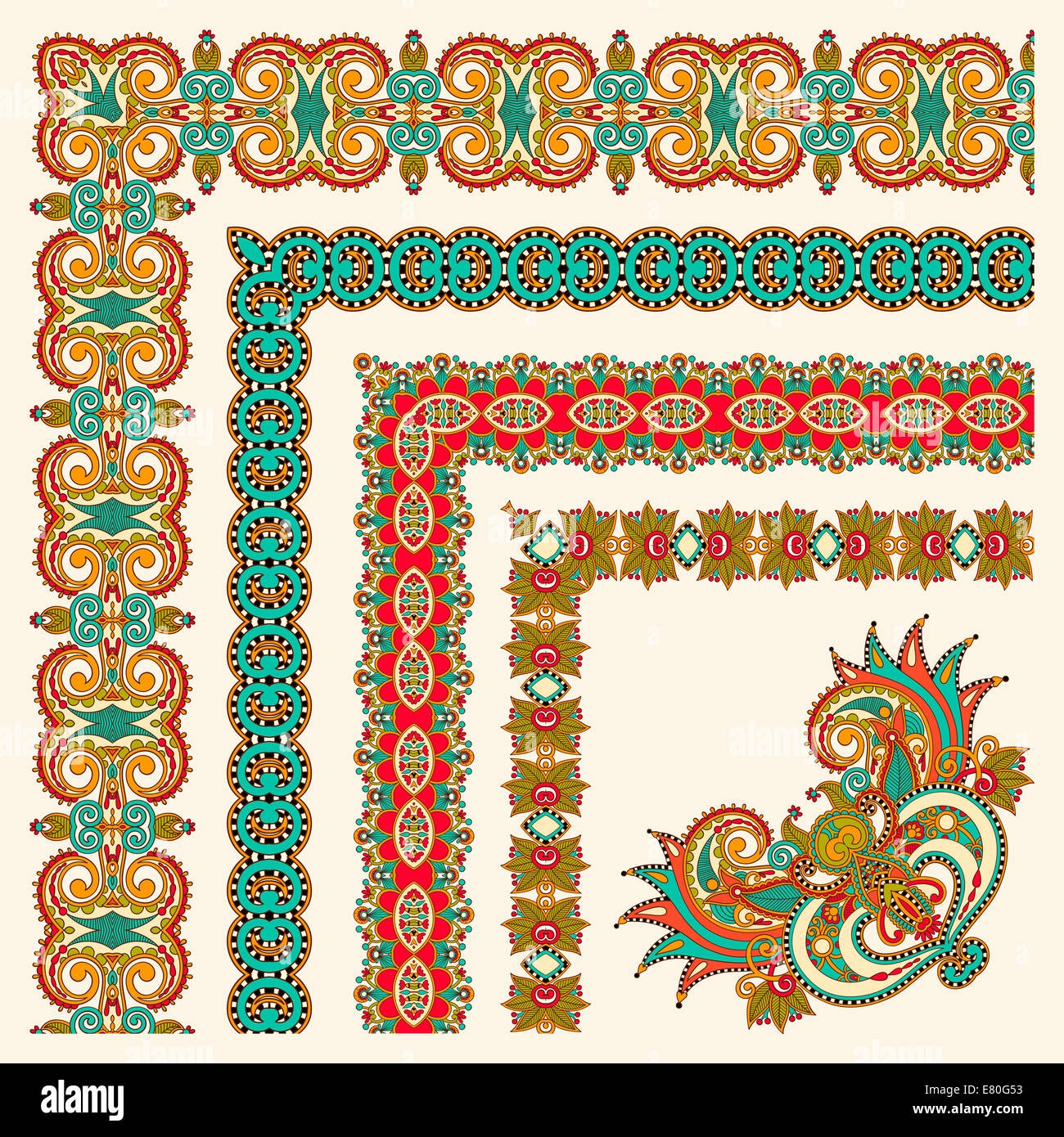 collection of ornamental floral vintage frame design Stock Photo - Alamy