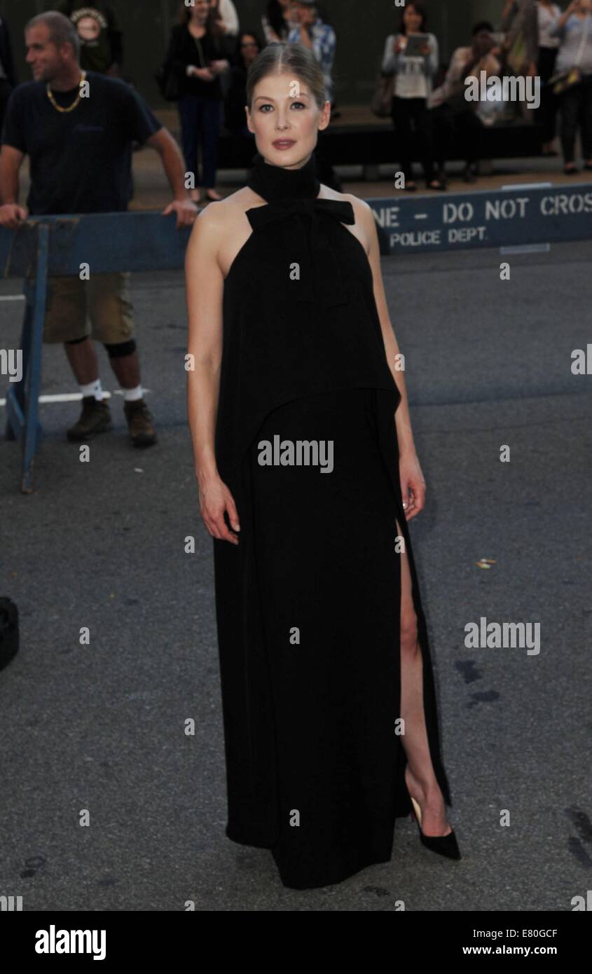 New York, NY, USA. 26th Sep, 2014. Rosamund Pike at arrivals for GONE ...