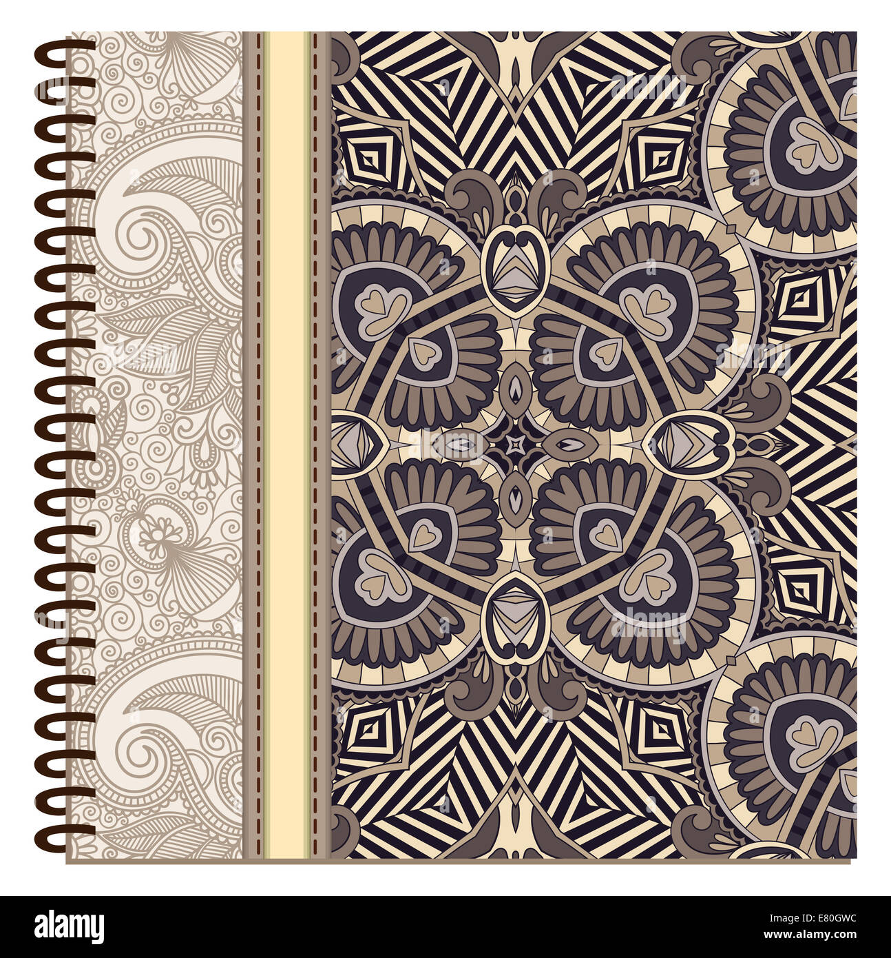 design of spiral ornamental notebook cover Stock Photo - Alamy
