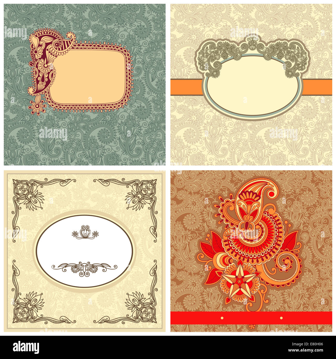 collection of ornate vintage template Stock Photo - Alamy