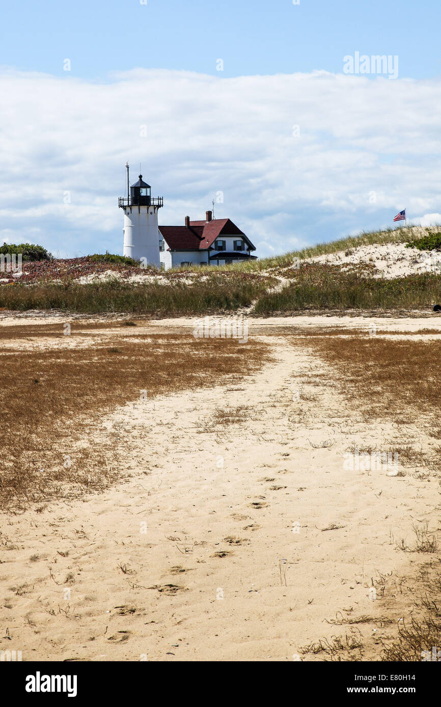 Race Point lighthouse in Provincetown in Cape Cod , Massachusetts, USA ...