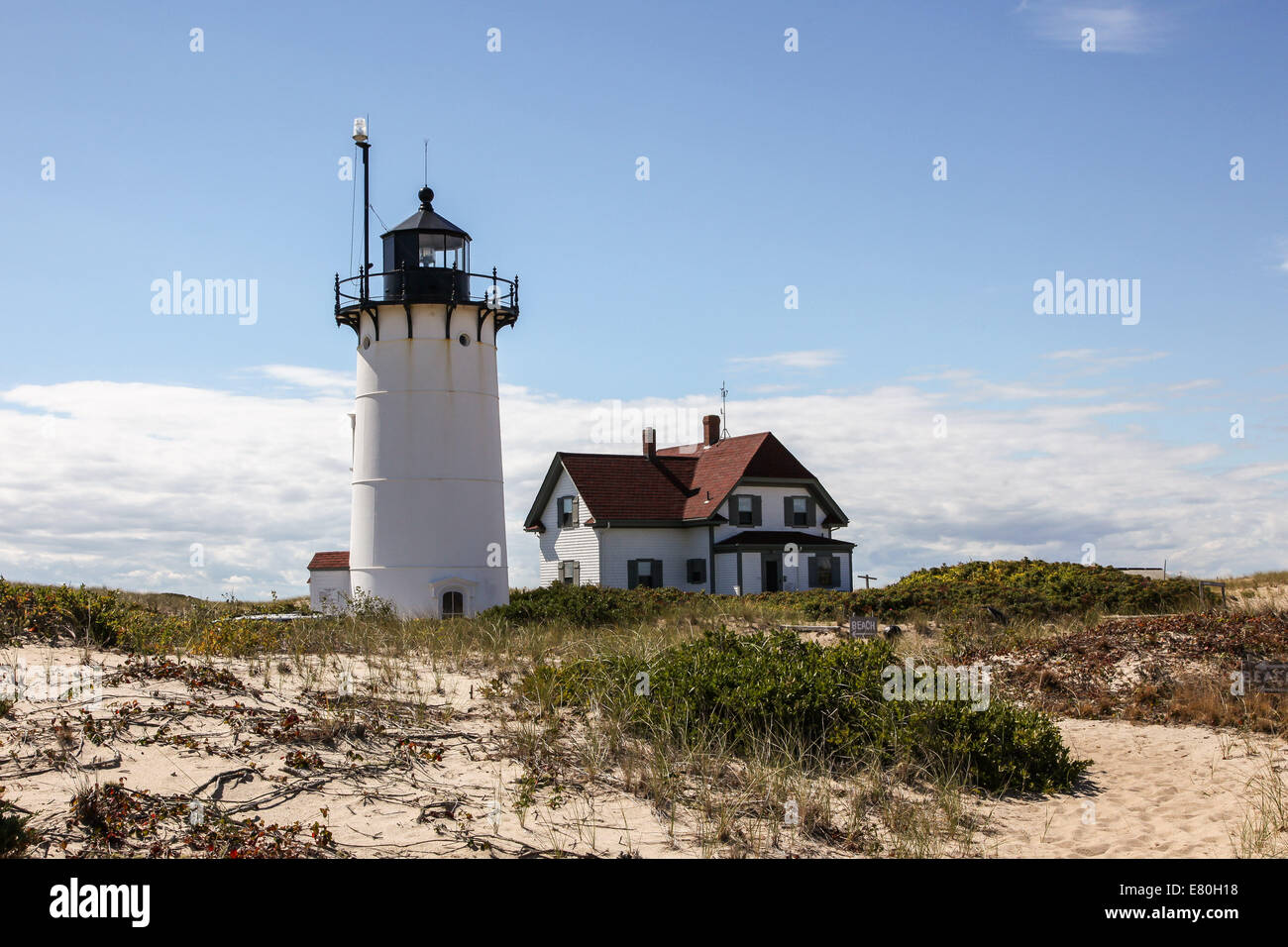 Race Point lighthouse in Provincetown in Cape Cod , Massachusetts, USA ...