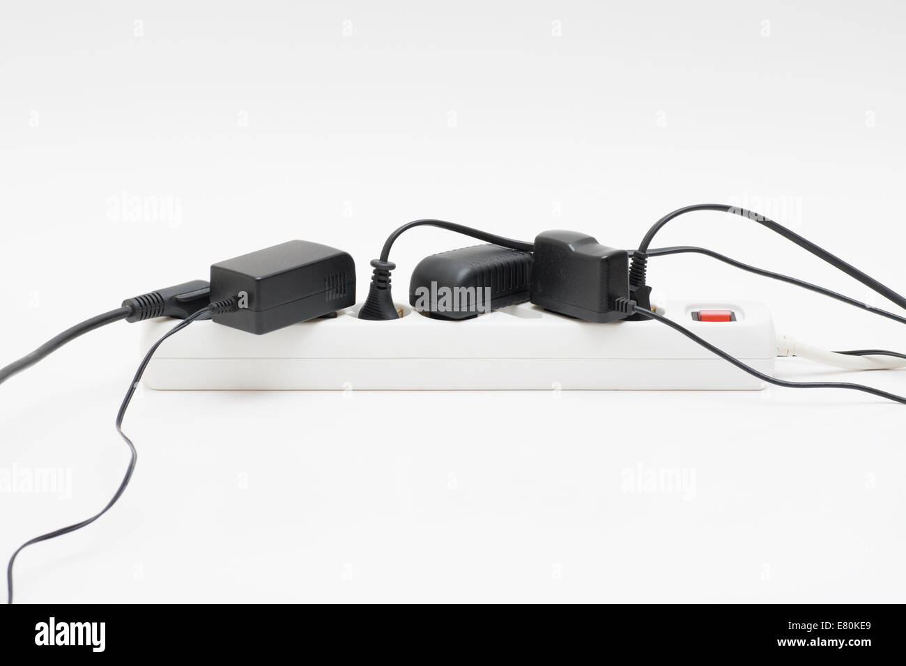 Multi plug and electrical power cables Stock Photo - Alamy