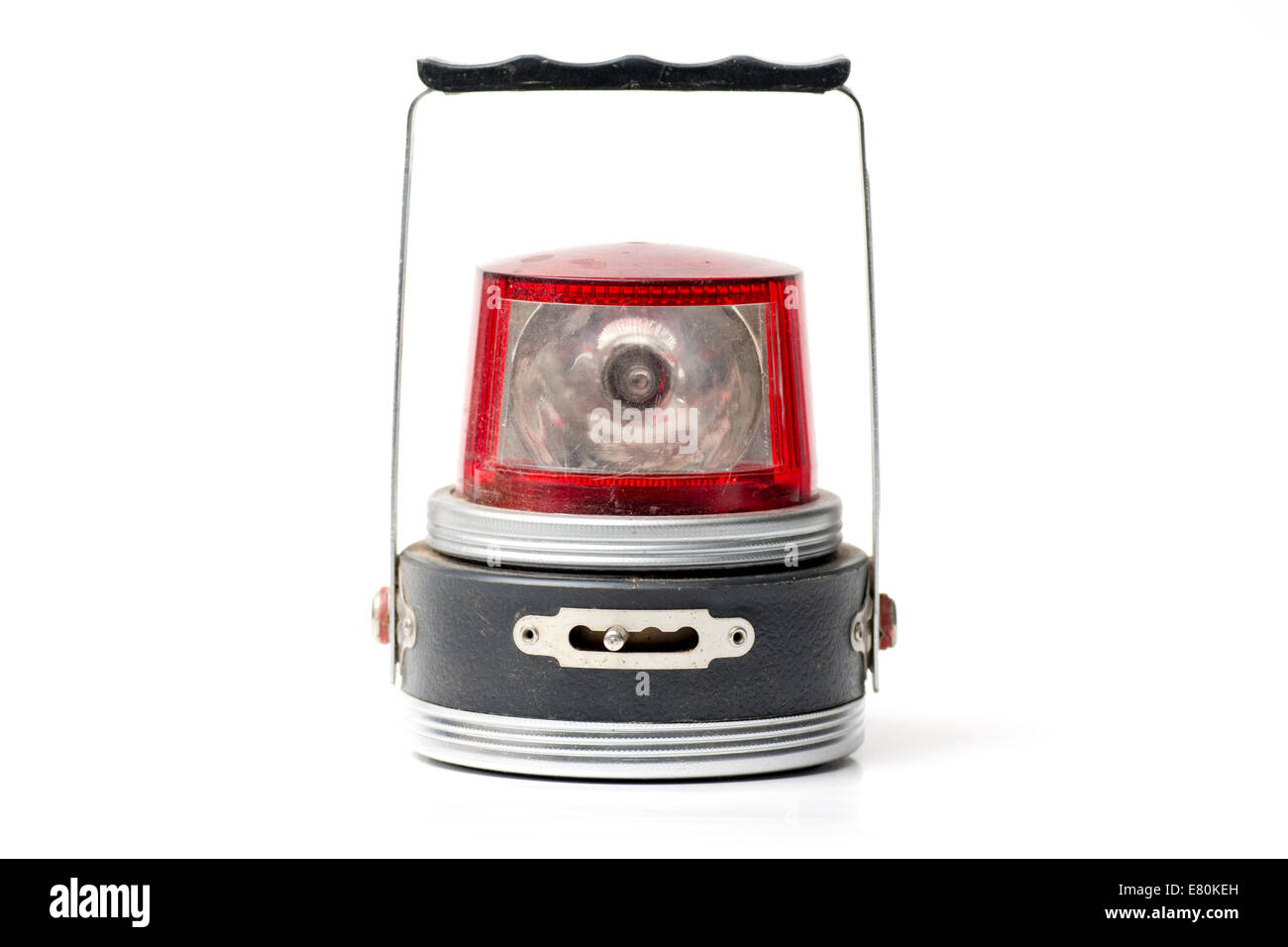 Old lantern, with red light emergency function, battery powered Stock ...