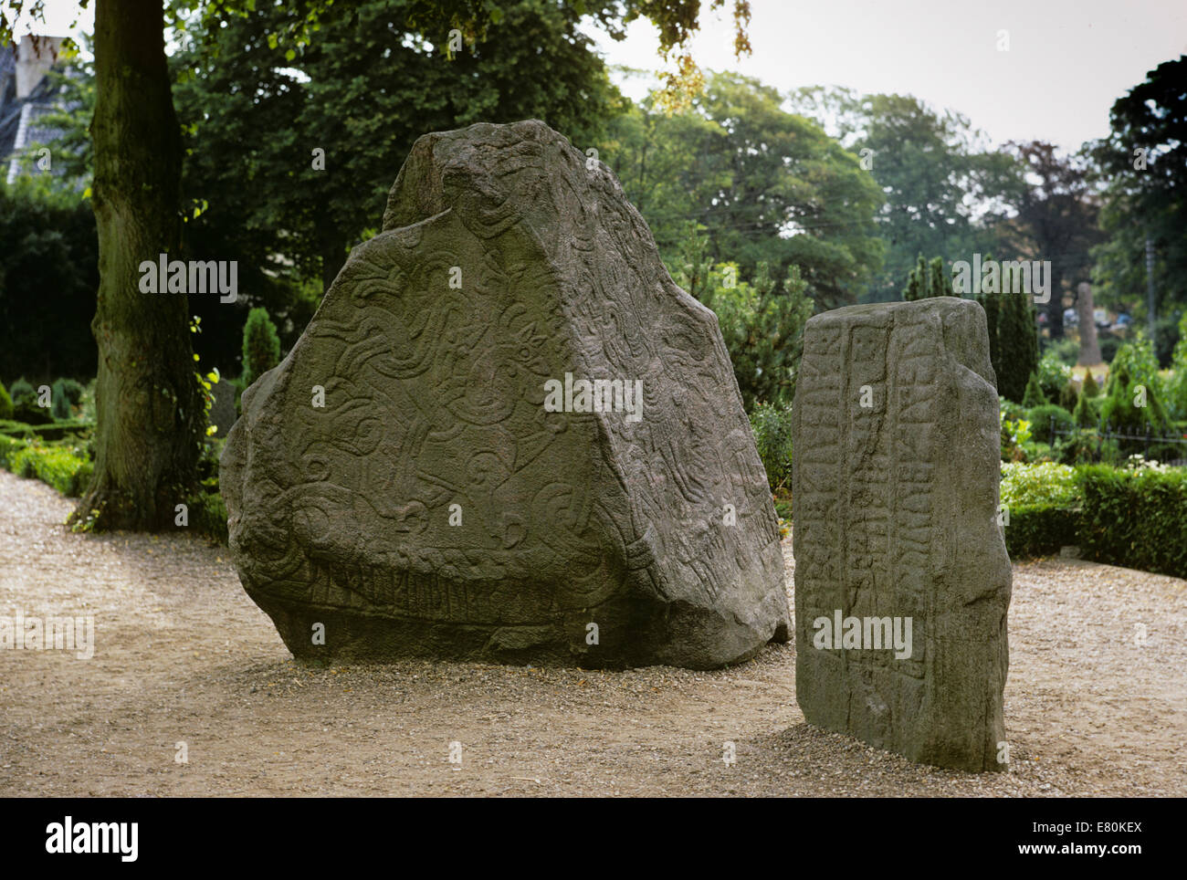 Jelling Rune Stones of King Harald Bluetooth and King Gorm, Jelling ...