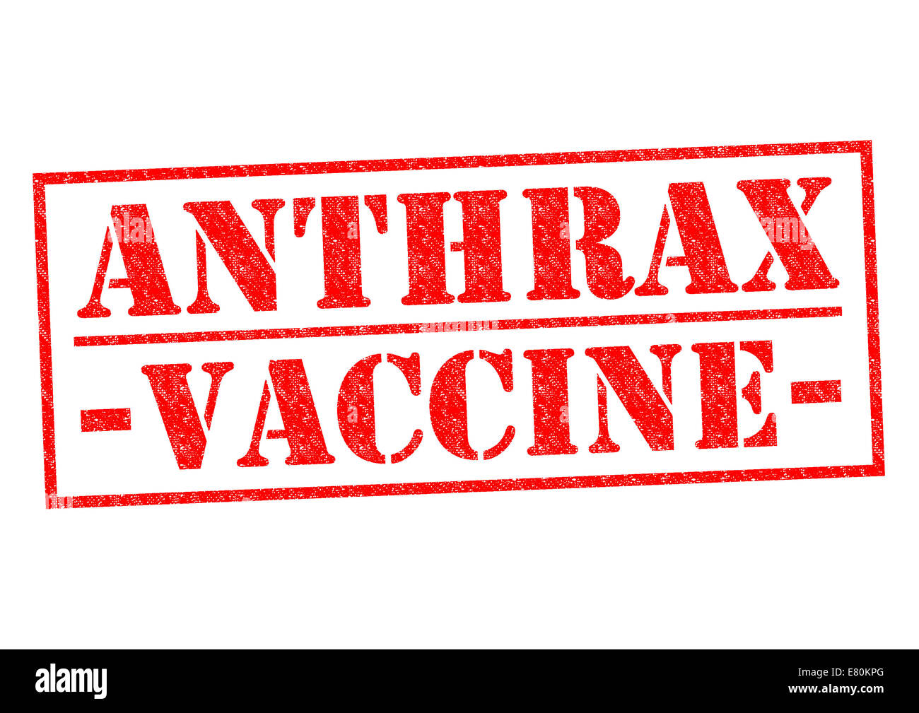 ANTHRAX VACCINE red Rubber Stamp over a white background Stock Photo ...