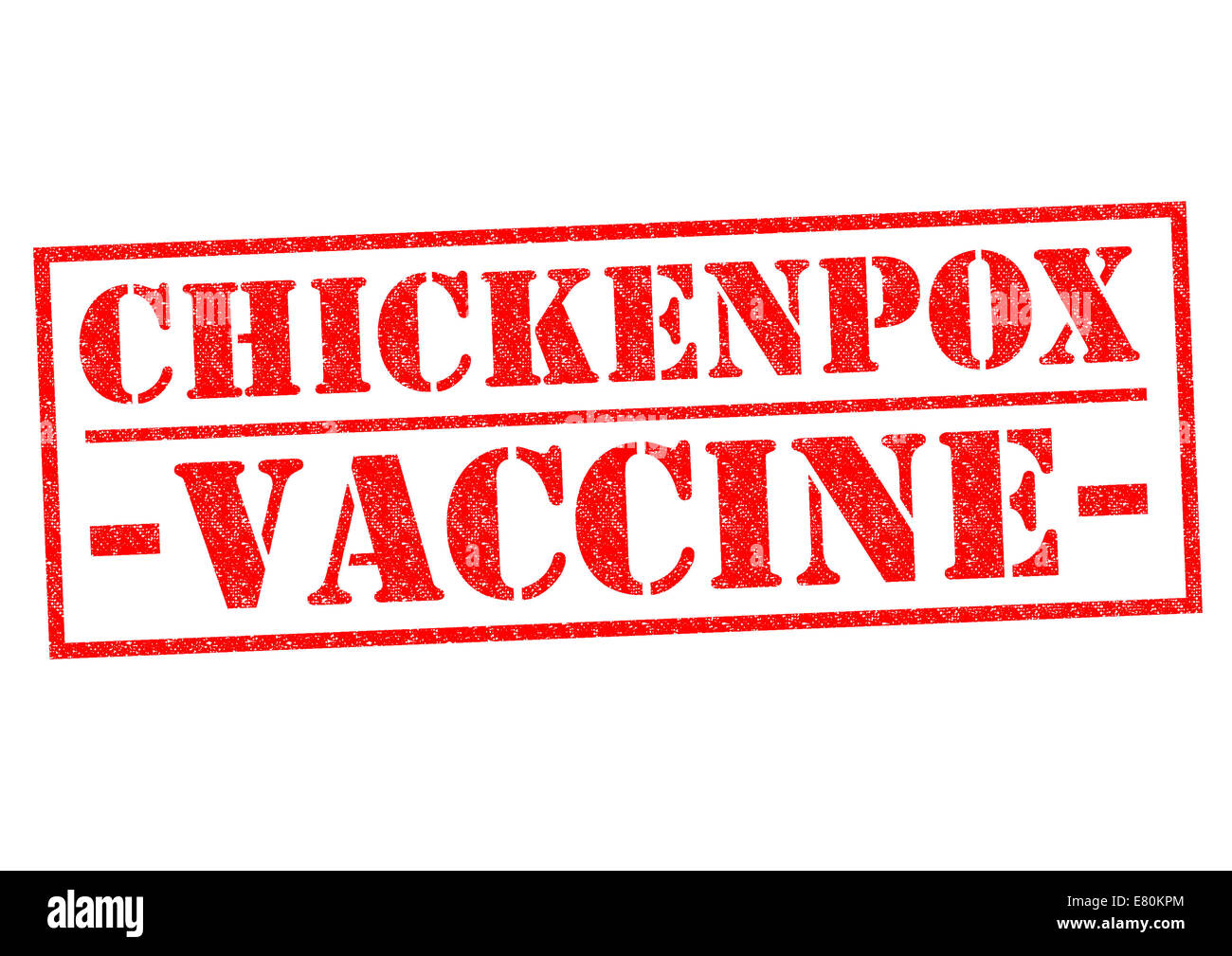 CHICKENPOX VACCINE red Rubber Stamp over a white background Stock Photo ...