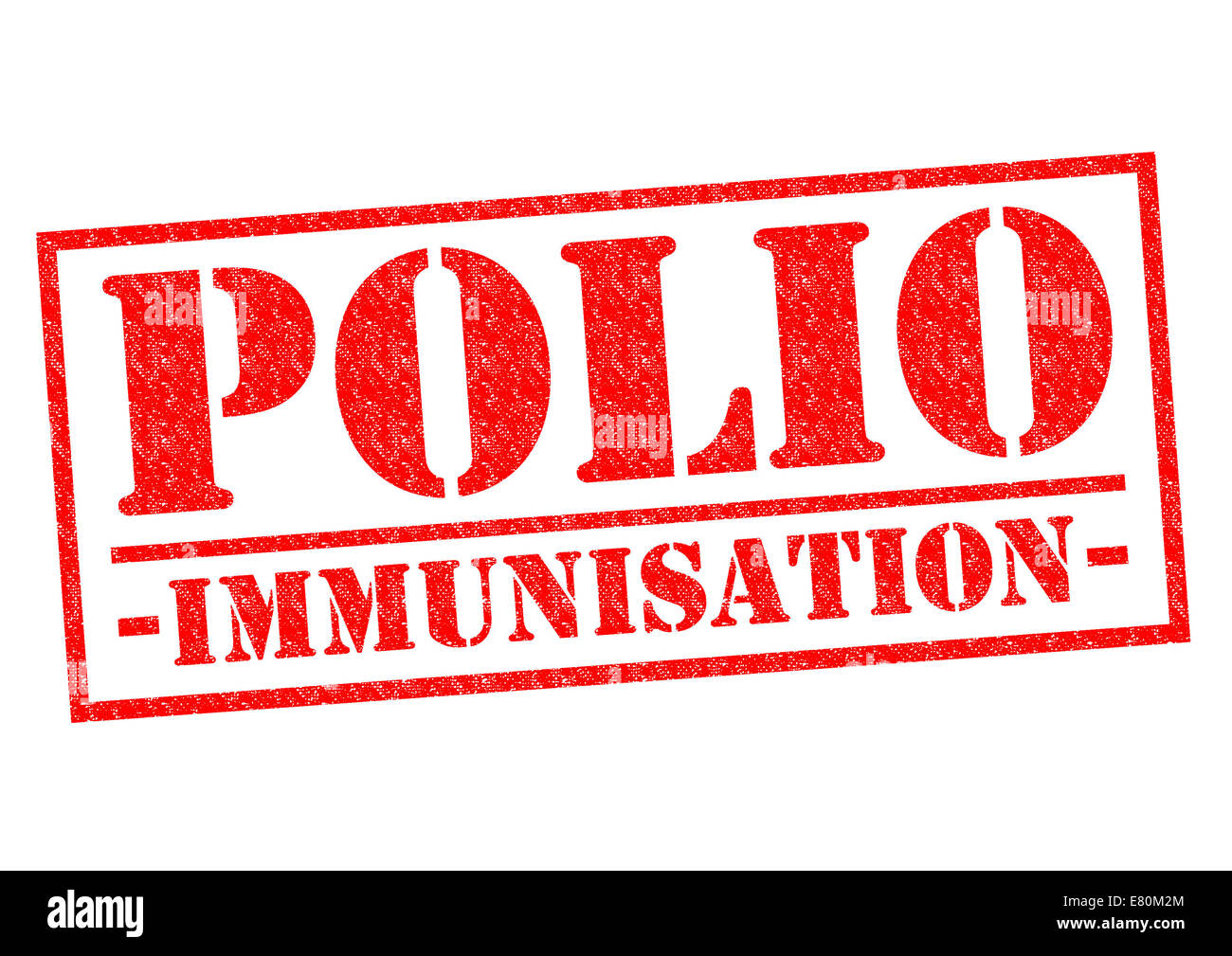 POLIO IMMUNISATION red Rubber Stamp over a white background Stock Photo ...