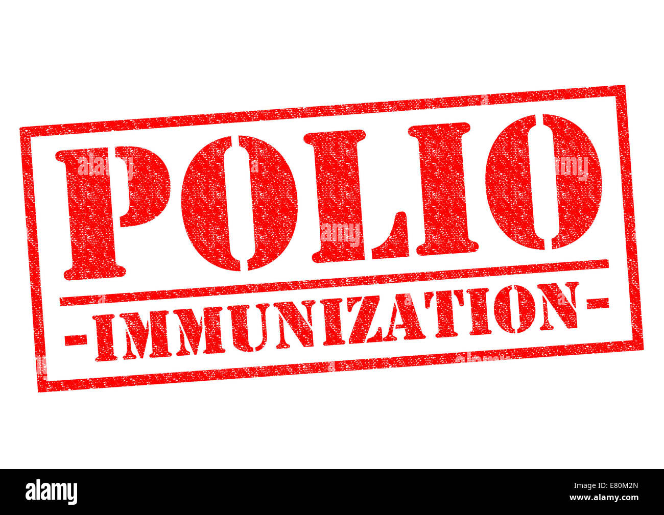 POLIO IMMUNIZATION red Rubber Stamp over a white background Stock Photo ...