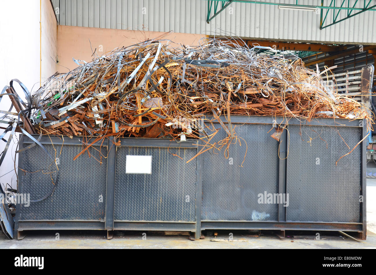 Steel scrap area Stock Photo - Alamy