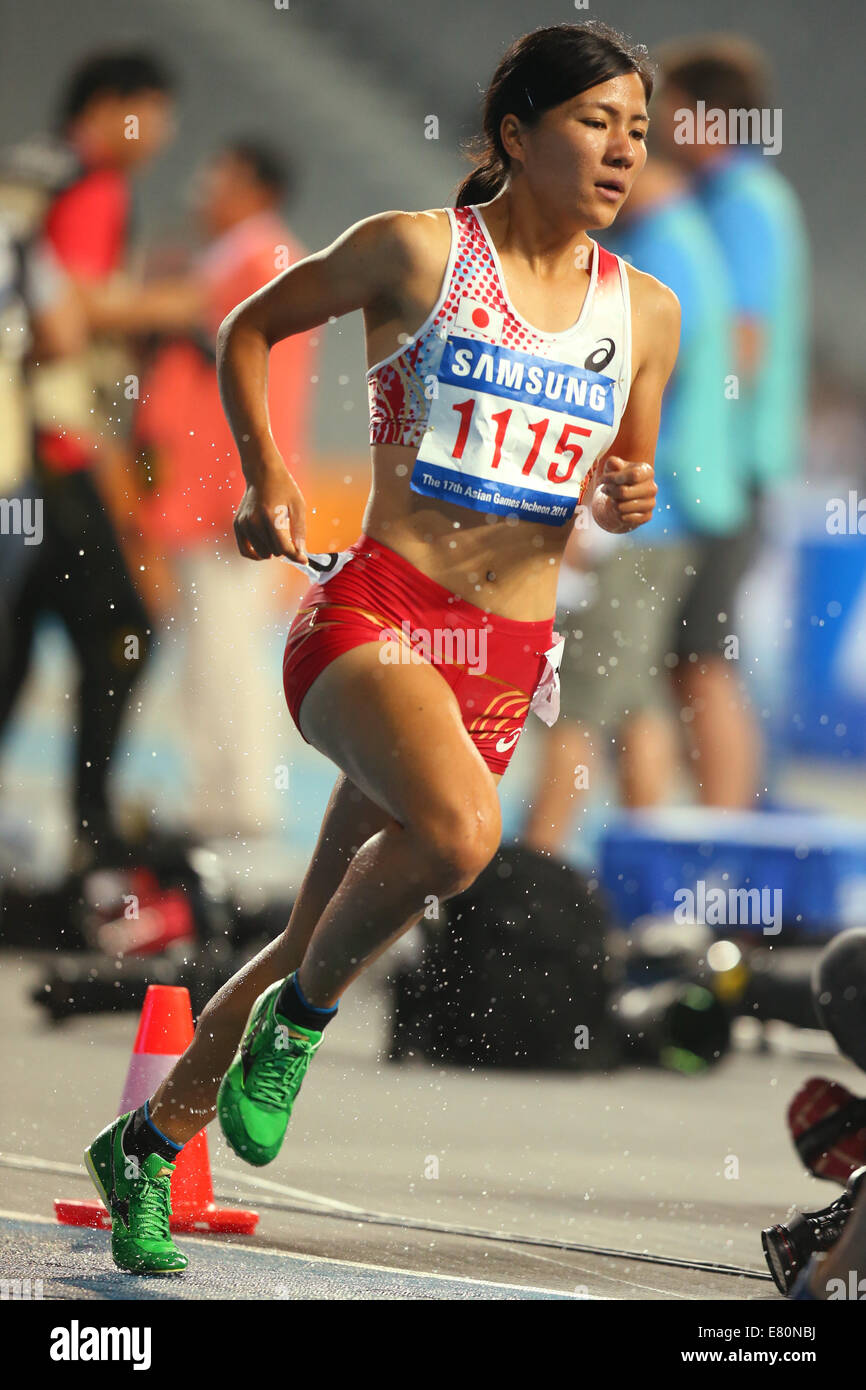 Incheon, South Korea. 27th Sep, 2014. Mayuko Nakamura (JPN) Athletics : Women's 3000mSC at ...