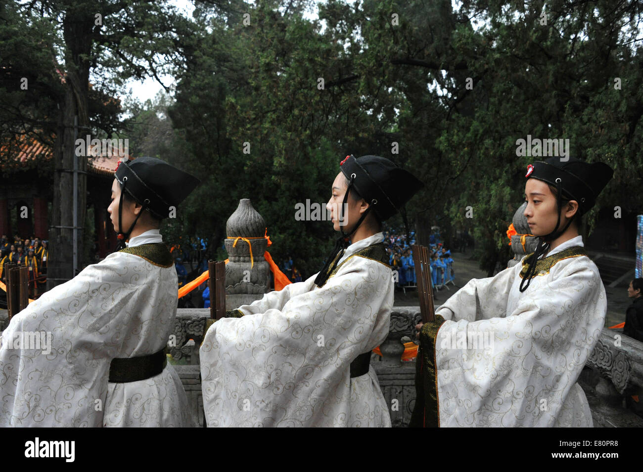 Qufu, China's Shandong Province. 28th Sep, 2014. A ceremony is held to ...