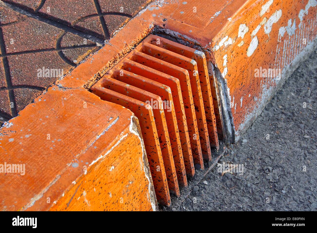 The close view of drainage holes for bridge Stock Photo - Alamy