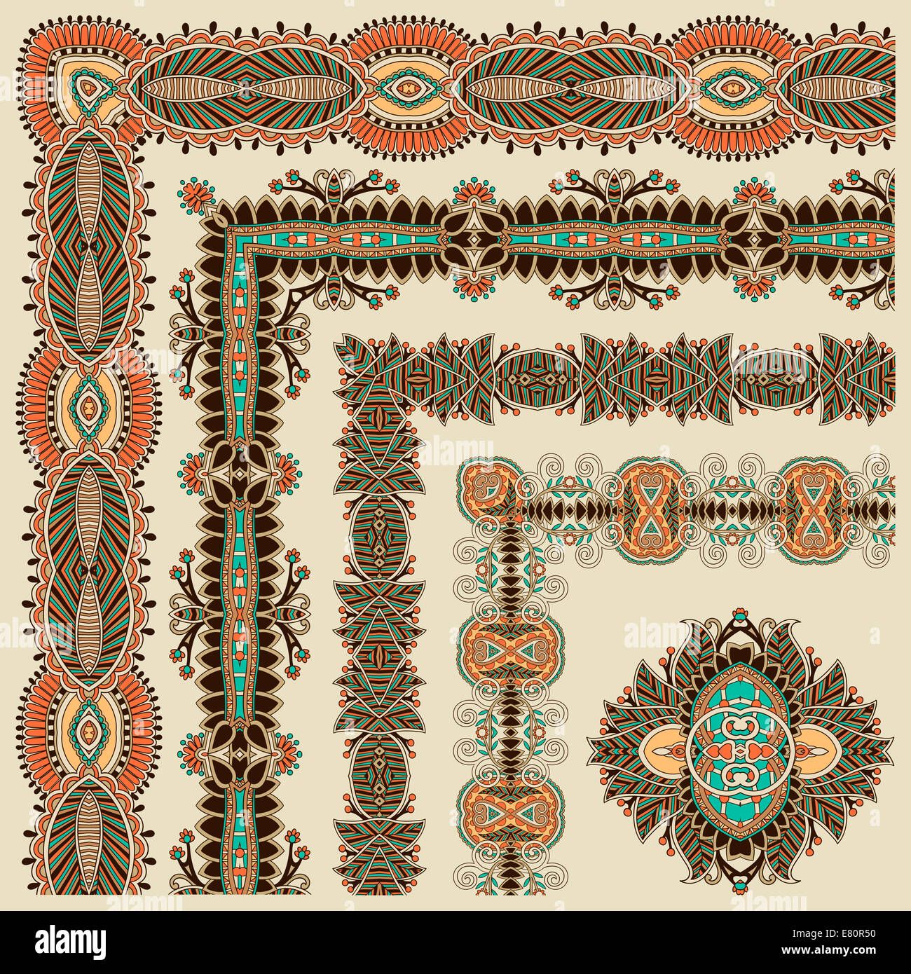 collection of ornamental floral vintage frame design Stock Photo - Alamy
