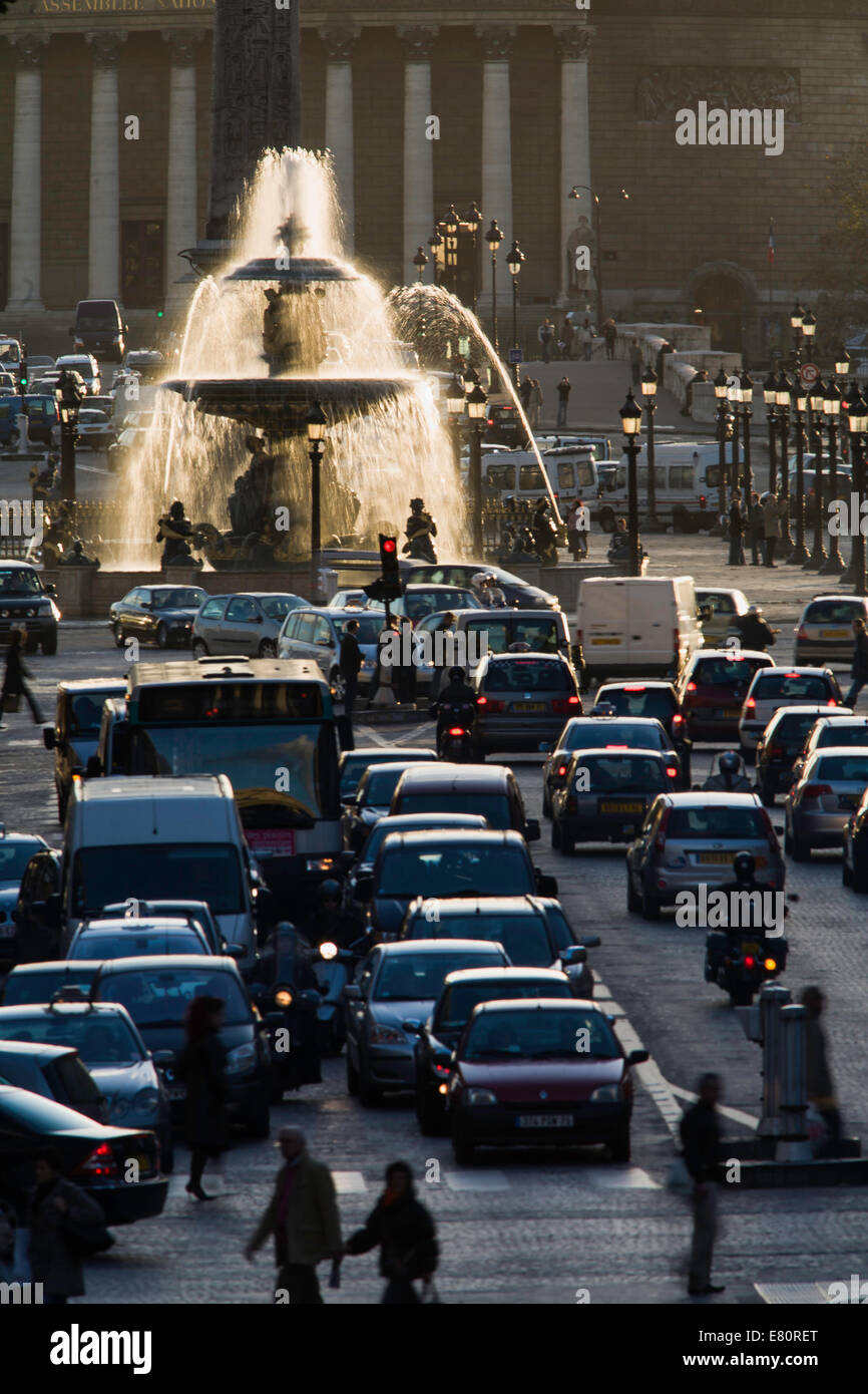 France, Paris, Place de la Concorde at rush hour Stock Photo - Alamy