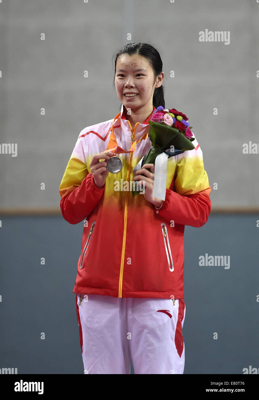 Incheon, South Korea. 28th Sep, 2014. Silver medalist Li Xuerui of ...