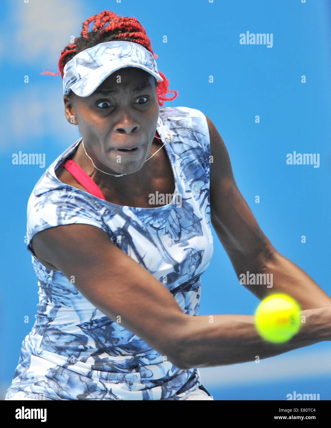 Beijing, China. 28th Sep, 2014. Venus Williams of the United States ...