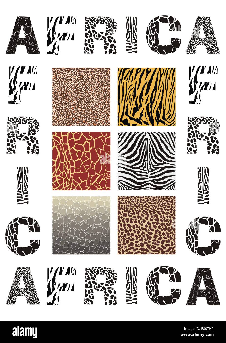 Background with text and texture wild animal Stock Photo - Alamy