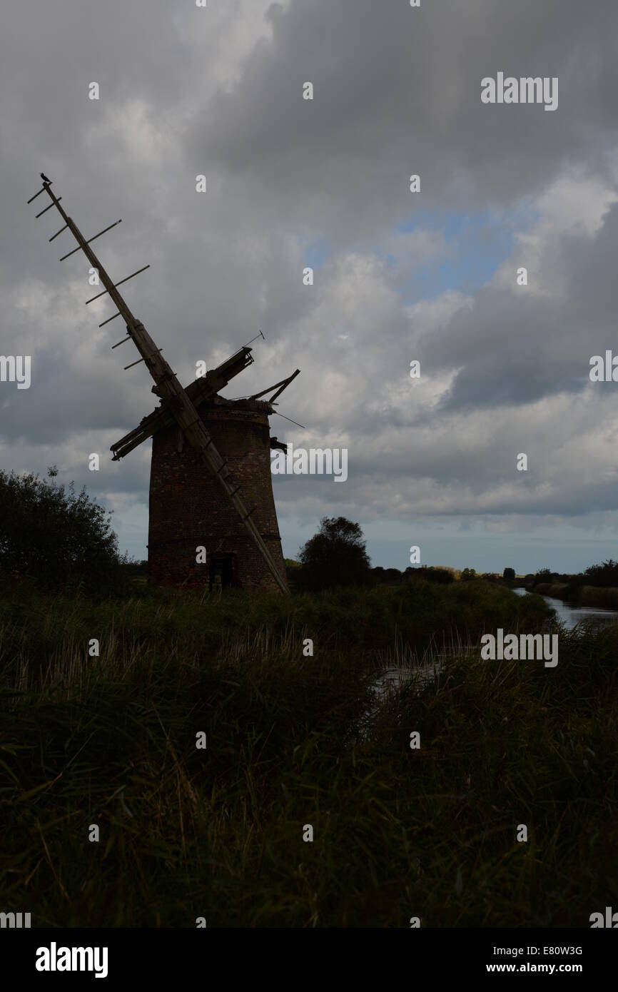 Derelict Brograve waterpump Stock Photo - Alamy