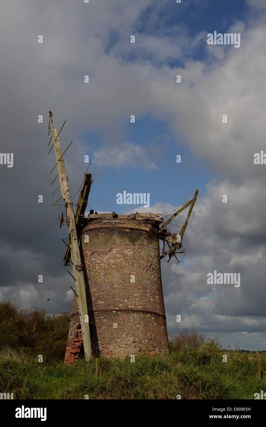Derelict Brograve waterpump Stock Photo - Alamy