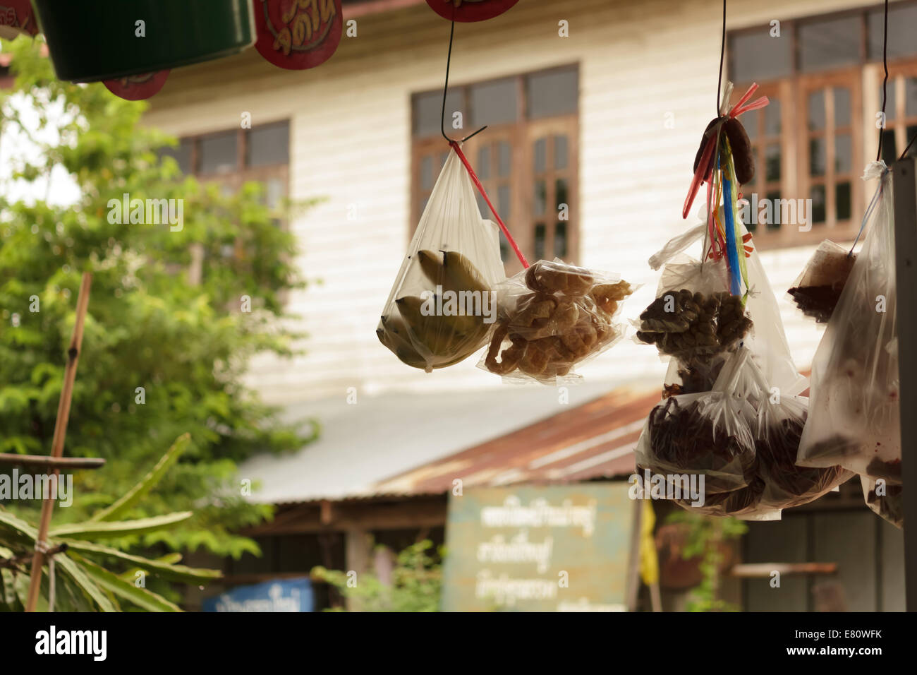 Food hanging on the beam Stock Photo - Alamy