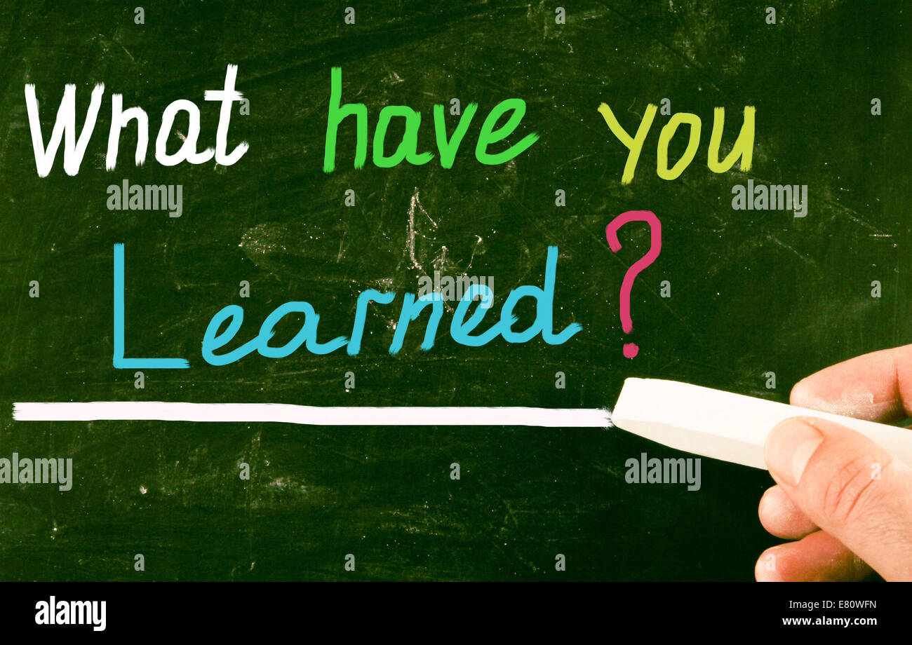 what have you learned Stock Photo - Alamy