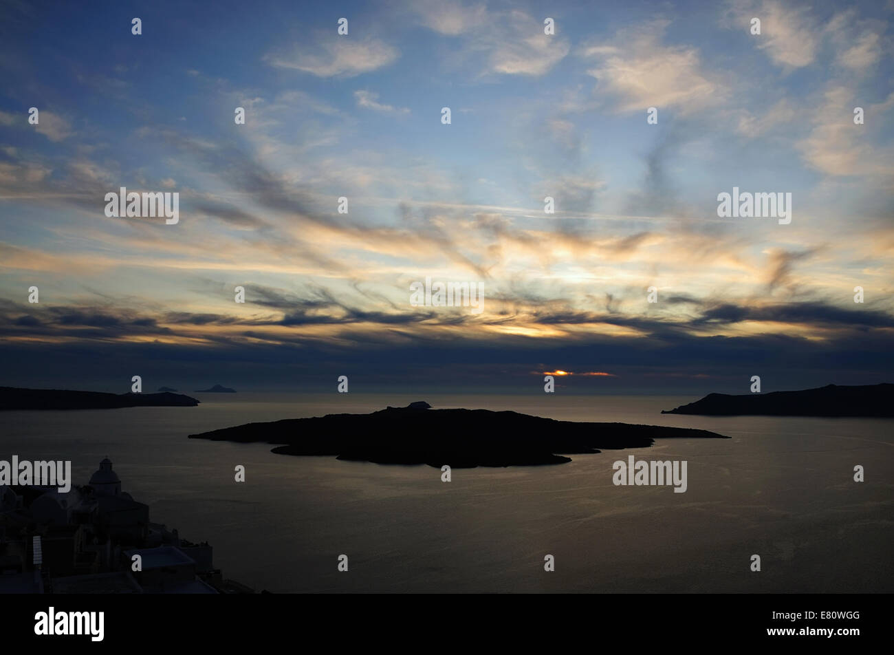 Fira Sunset , Santorini Stock Photo - Alamy